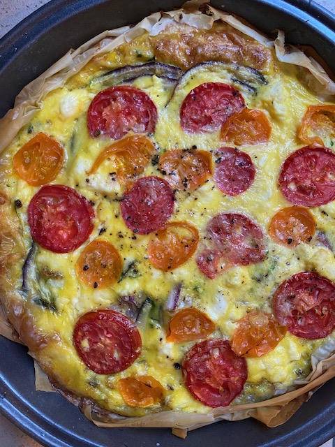 Vegetable Phyllo Quiche – Tomato Tomatoe